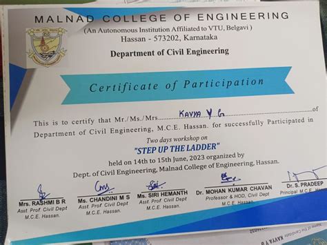 Kavya Y G On Linkedin Attended Two Days Workshop On Step Up The