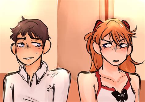 Shinji And Asuka By Homosenpaidesu On Deviantart