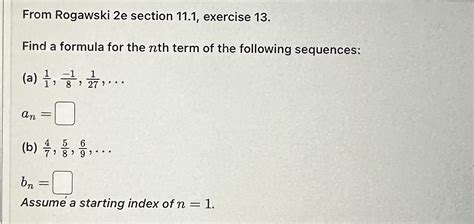 Solved From Rogawski 2e Section 11 1 ﻿exercise 13 Find A