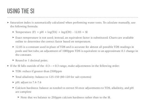 Langelier Saturation Index Chart Keski