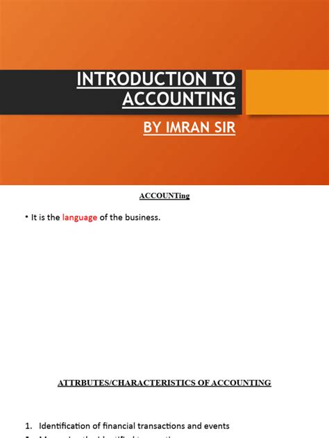 Ch 1 Intro To Accounts Pdf Accounting Debits And Credits