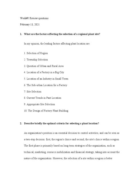 Operation Management Assignment 5 Pdf Labour Economics Power Station