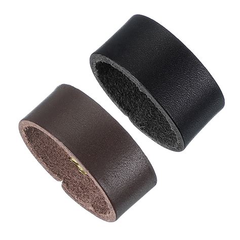 Uxcell Leather Loop Keeper 2 Pcs Leather Loops Belt Keeper Loops Retainer Straps Replacement