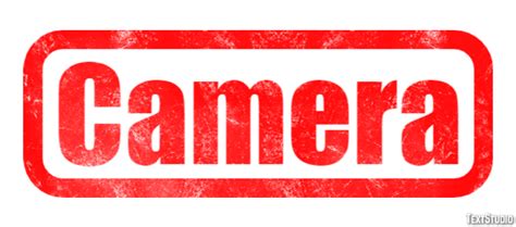 camera text effect and logo design word