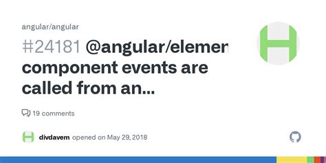 angular elements component events are called from an inconsistent zone
