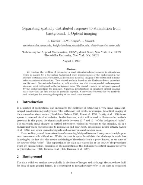 pdf separating spatially distributed response to stimulation from