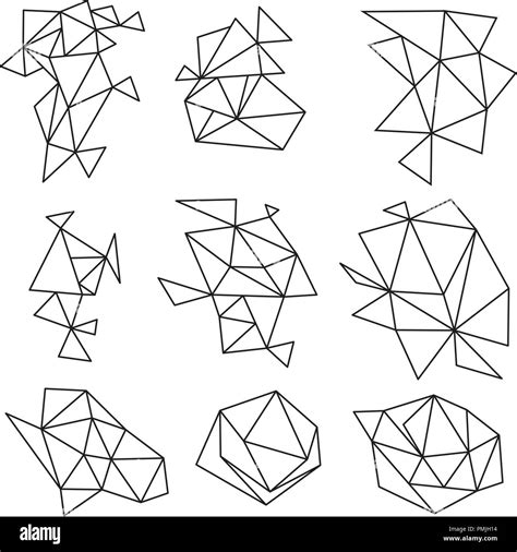 Triangle Polygon Icon Symbols For Design And Decoration Stock Vector Image And Art Alamy