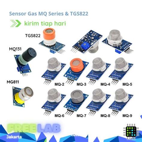 Jual Sensor Gas Mq Series And Tgs822 Modul Sensor Gas Elektronik Multi Varian Mq2 Mq3 Mq4