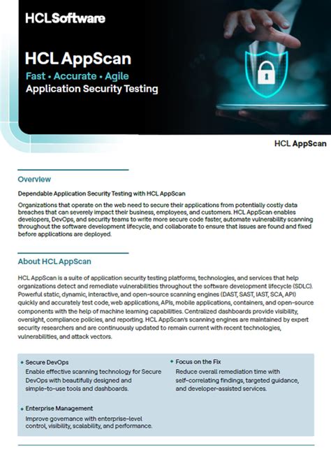 Hcl Appscan — Hclsoftware For U S Federal