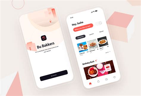 bakery app ui ux design behance