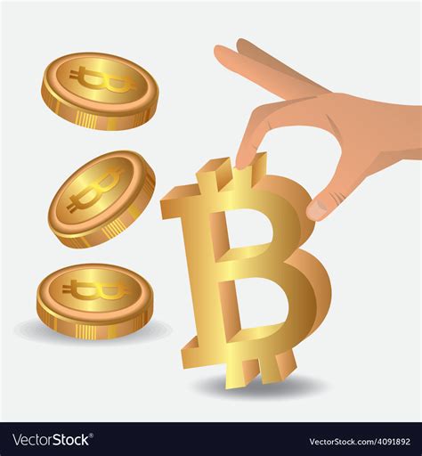 Bitcoin Design Royalty Free Vector Image Vectorstock