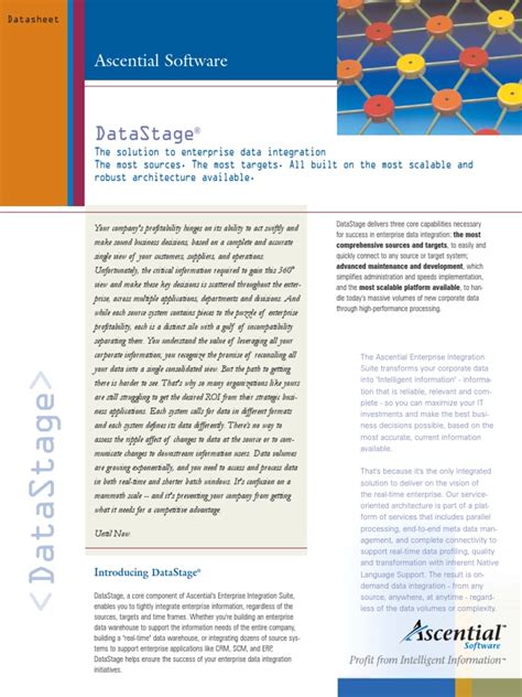 Datastage Ascential Software Pdf Parallel Computing Scalability