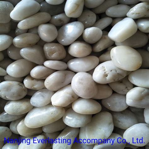 Landscaping White River Rock Super Polished Pebble Stone For Front Yard