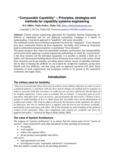 Pdf Composable Capability Principles Strategies And Methods For