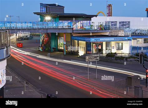 Car Light Trails At The Exit To Southend Pier Railway The Pier Museum