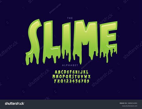 Stylized Slime Alphabet Font Vector Stock Vector Royalty Free