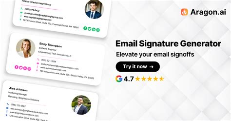 email signature generator aragon ai