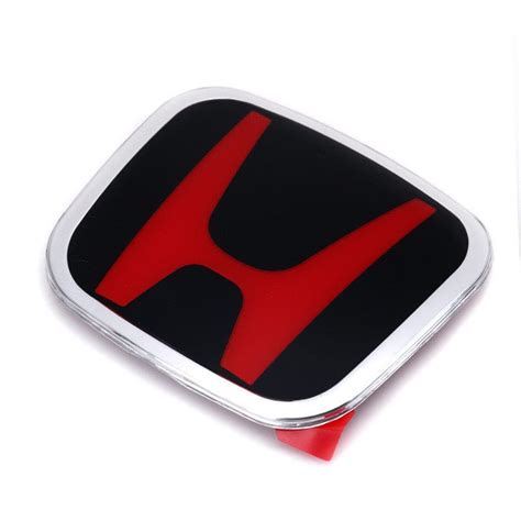 Honda Civic Emblem 75700 S5t E01 Black Red Afa Motors