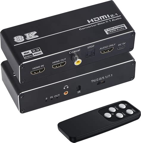8k Hdmi Audio Extractor Splitter Supports 120hz 4k 60hz