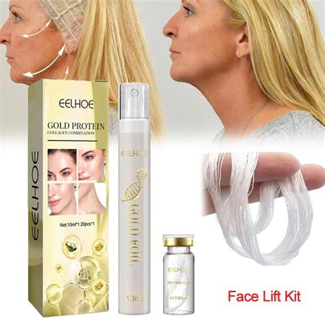 Korean Protein Thread Lifting Set Soluble Protein Thread Nano Gold Essence Combination