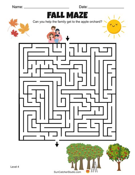 Free Printable Fall Maze Worksheets And Puzzles Free Printables