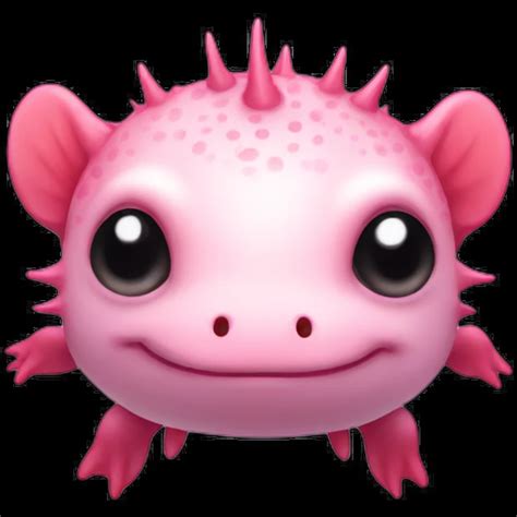 Pink Axolotl Cute Face Emoji Ai Emoji Generator