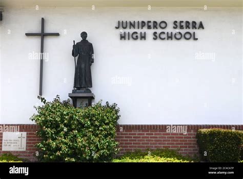 Gardena United States 24th June 2020 A Statue And Cross At Junipero