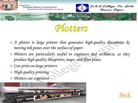 Output Devices Of Computer Plotter