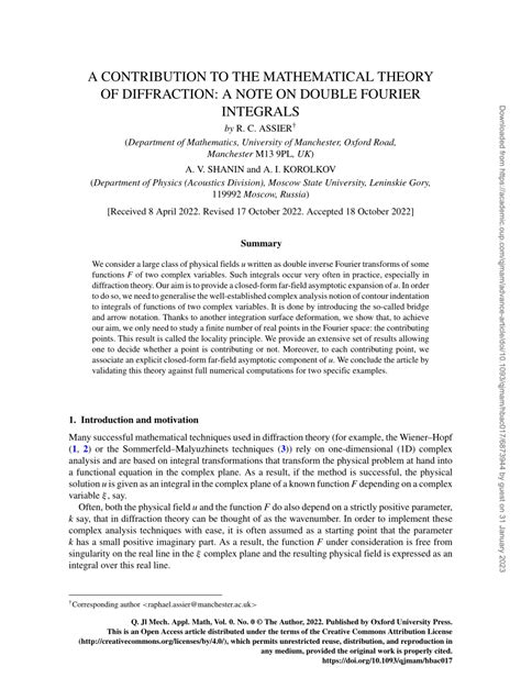 pdf a contribution to the mathematical theory of diffraction a note