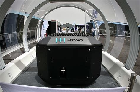 Hyundais Mobile Hydrogen Fuel Cell Generator At An Exhibition