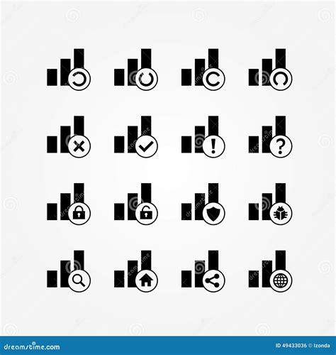 Vector Set Of Wireless And Wifi Icons Stock Vector Illustration Of Signal Public 49433036