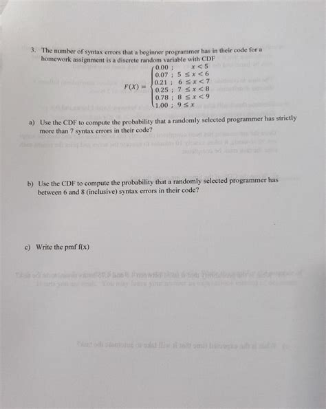 Solved 3 The Number Of Syntax Errors That A Beginner