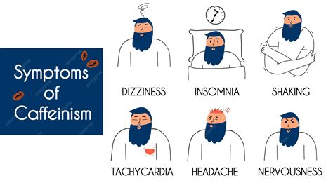 Premium Vector Symptoms Of A Caffeine Overdose Infographics The Man