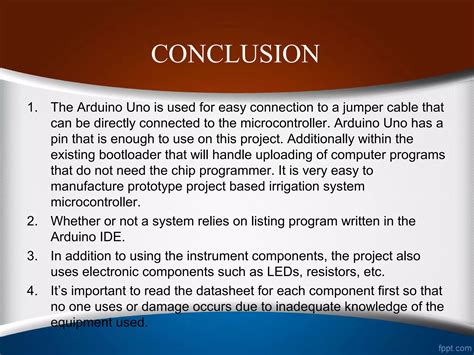 Automatic Irrigation System Using Arduino Uno Ppt Agriculture