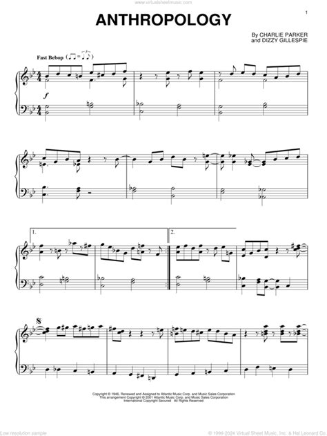 Anthropology Sheet Music For Piano Solo Pdf Interactive