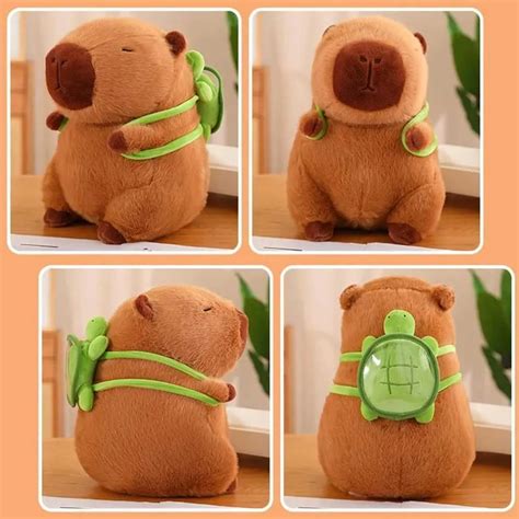 Capybara Plush Backpack Medium Cotton Rope And Wool From Time Brocade1