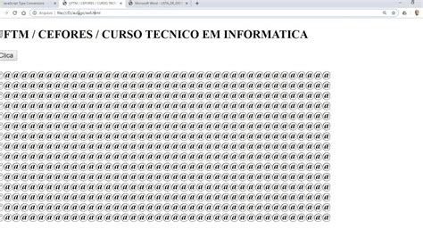 Uftm Cefores Ctit Html E Javascript Aula 14 23052019 Youtube