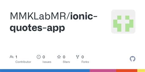 github mmklabmr ionic quotes app