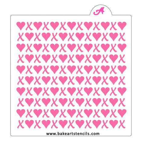 Hugs And Hearts Cookie Stencil Bakeartstencils