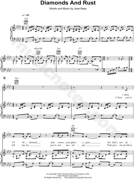 Diamonds And Rust Guitar Chords