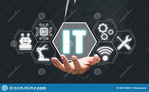 Consulting Business Concept Business Person Hand Holding Vr Screen It Consulting Icon Robotic