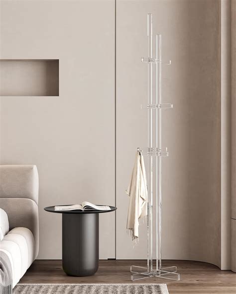 Modern Coat Rack Freestanding Acrylic Coat Racks With 10