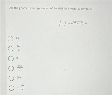 Solved Use The Geometric Interpretation Of The Definite