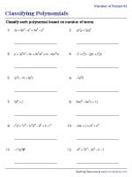 Classifying Polynomials Worksheets Worksheets Library