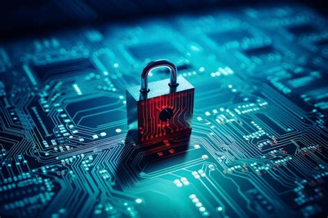 Premium Ai Image Cybersecurity Concept Depicting A Padlock On Top Of