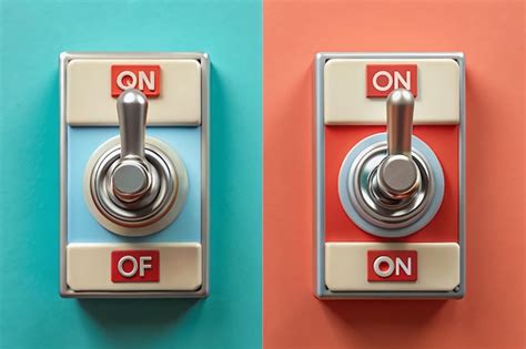 Realistic Toggle Switches For On And Off Control Premium Ai Generated Image