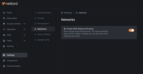 Networks Netbird Docs