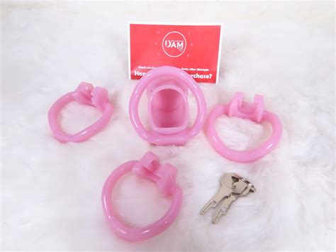 Chastity Device Peep W 4 Ring Sizes Pink Dotty After Midnight