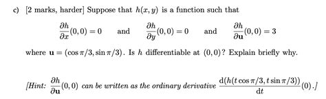 C 2 Marks Harder Suppose That H X Y Is A Chegg Com