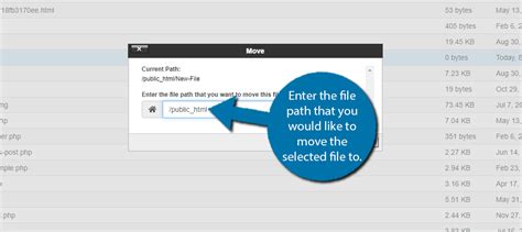 How To Move A File Using The Cpanel File Manager